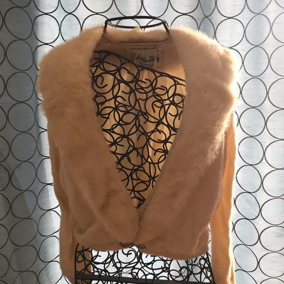 Adrian Thal | Sweaters | Vintage 95s Cashmere Sweater With Fur Collar ...